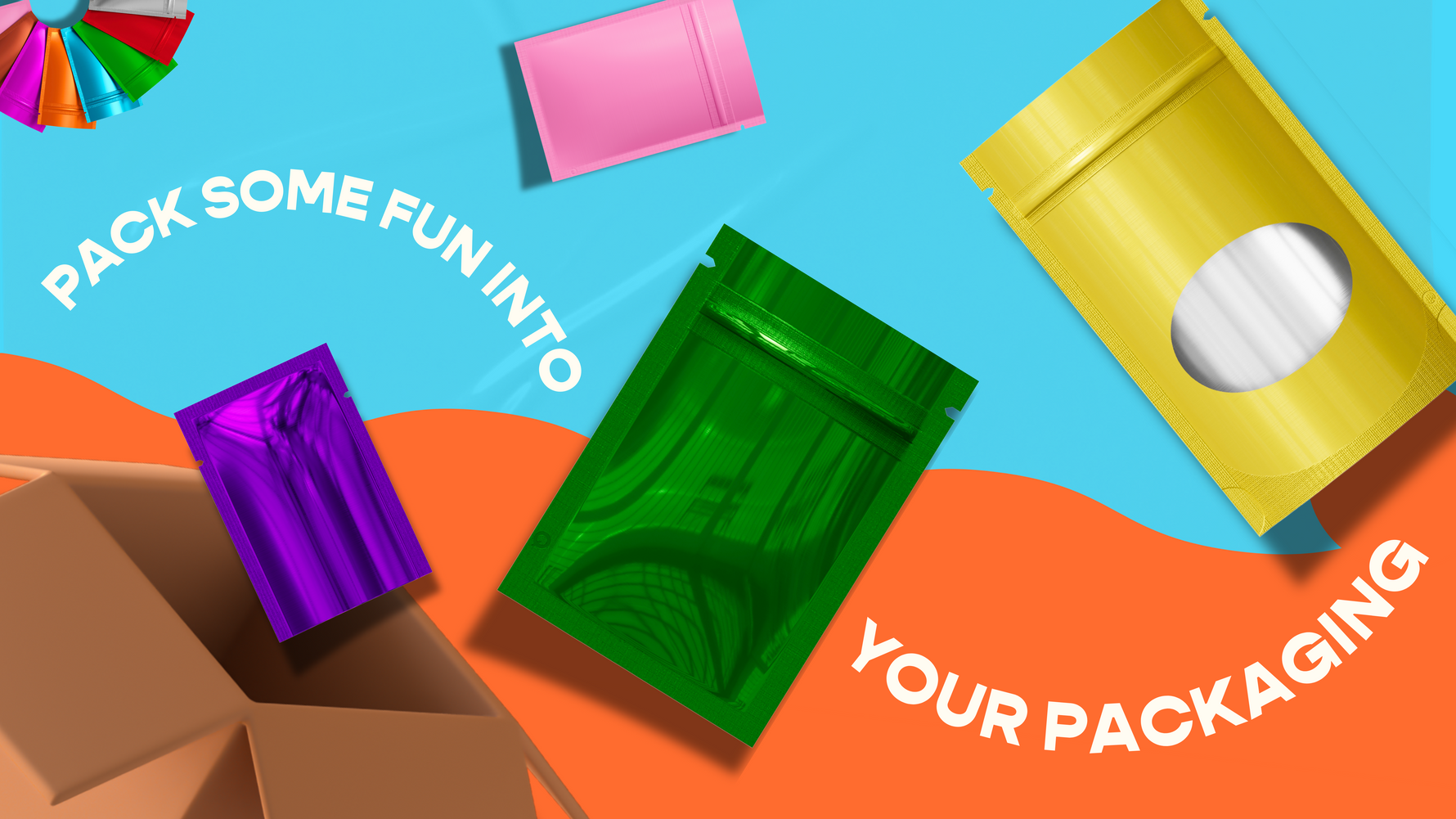 QQ Studio® Double-Sided Aluminum Cosmetic Bottle Shape Open Bottom Bag